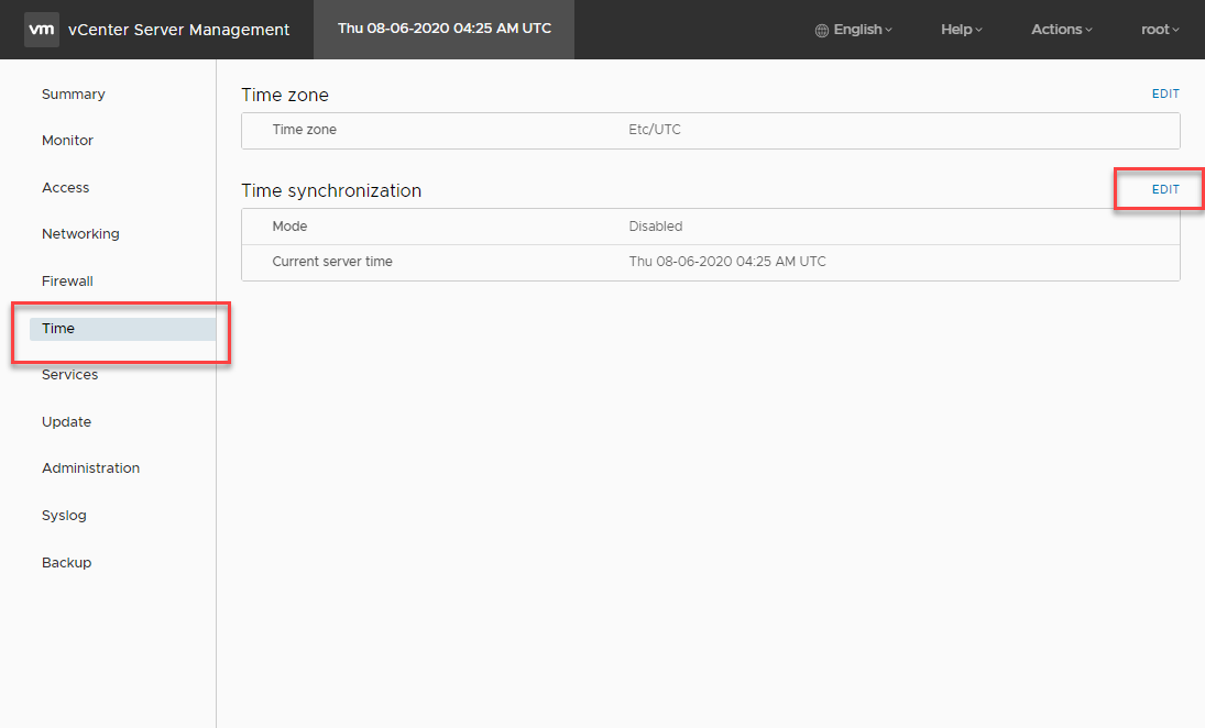 Configure NTP Time Source On vCenter Server 7 (VCSA) – blog.ukotic.net Configure NTP Time Source On vCenter Server 7 (VCSA) – blog.ukotic.net